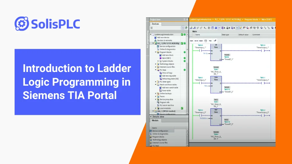 Course An Introduction To Ladder Logic Programming In Siemens Tia Portal